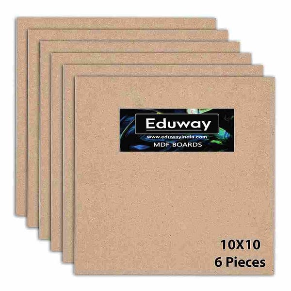 Eduway 10" X 10" MDF Board Sheet for Art & Craft Pack of 6 Ash Japanese ...